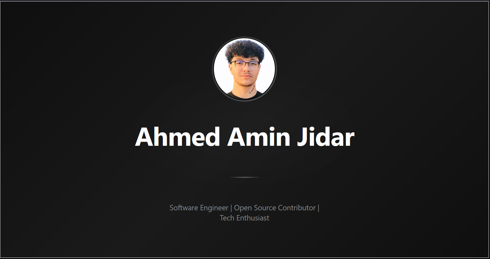 Ahmed Amin Jidar | Software Engineer